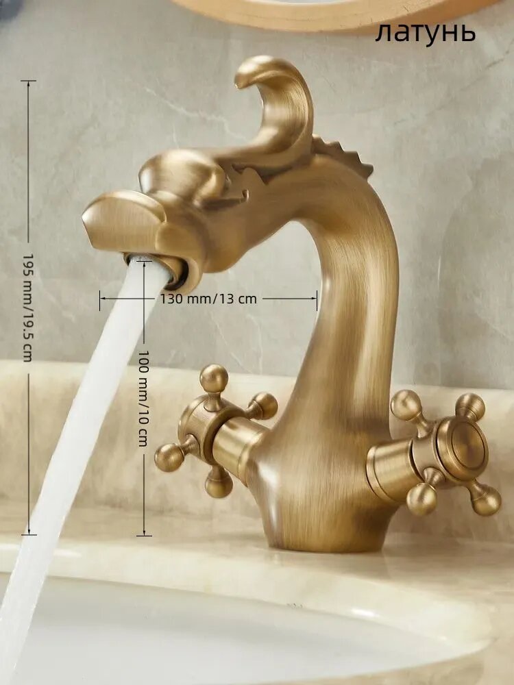 Смеситель Медь в форме дельфина водяного дракона, материал латунь