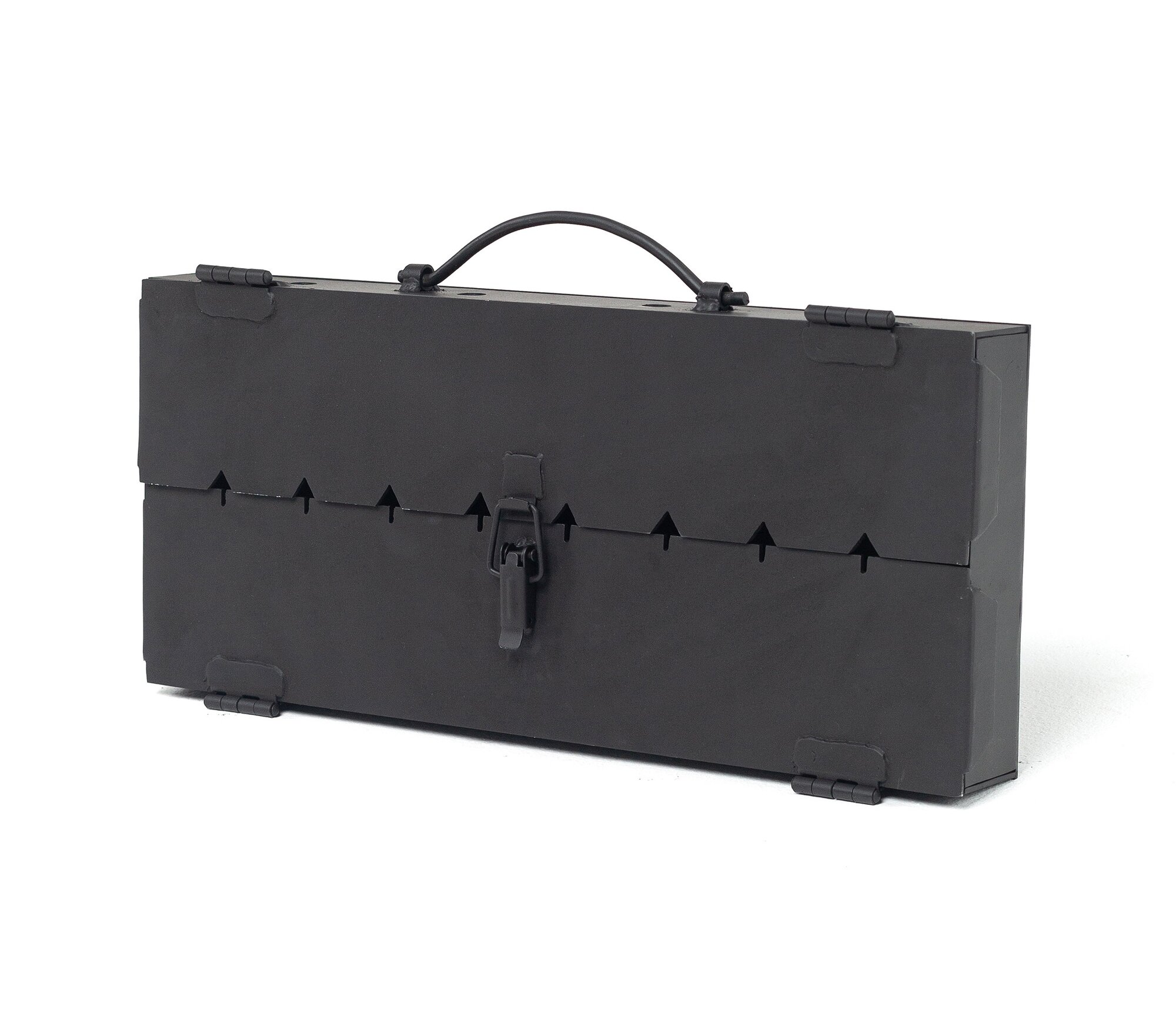 Мангал разборный многоразовый с шампурами в чемодане с ручкой и защелкой, складной, походный, "Сокол" сталь 3мм