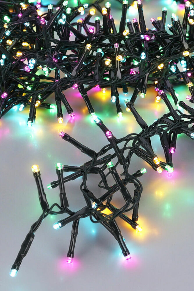 Светодиодная гирлянда Koopman Snake Comfort Macaron, 200 разноцветных LED-огней, 4+0.5 м, контроллер, таймер, батарейки, уличная, Koopman International AX8417780