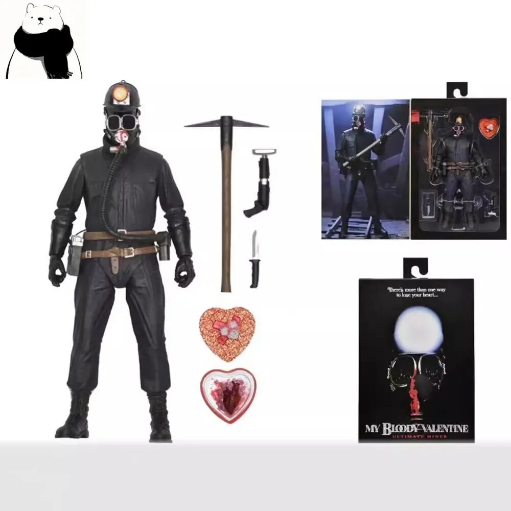 Коллекционная Фигурка шахтер, Чертов день Святого Валентина NECA 56085 Bloody Valentine's Day coal miner 18 CM