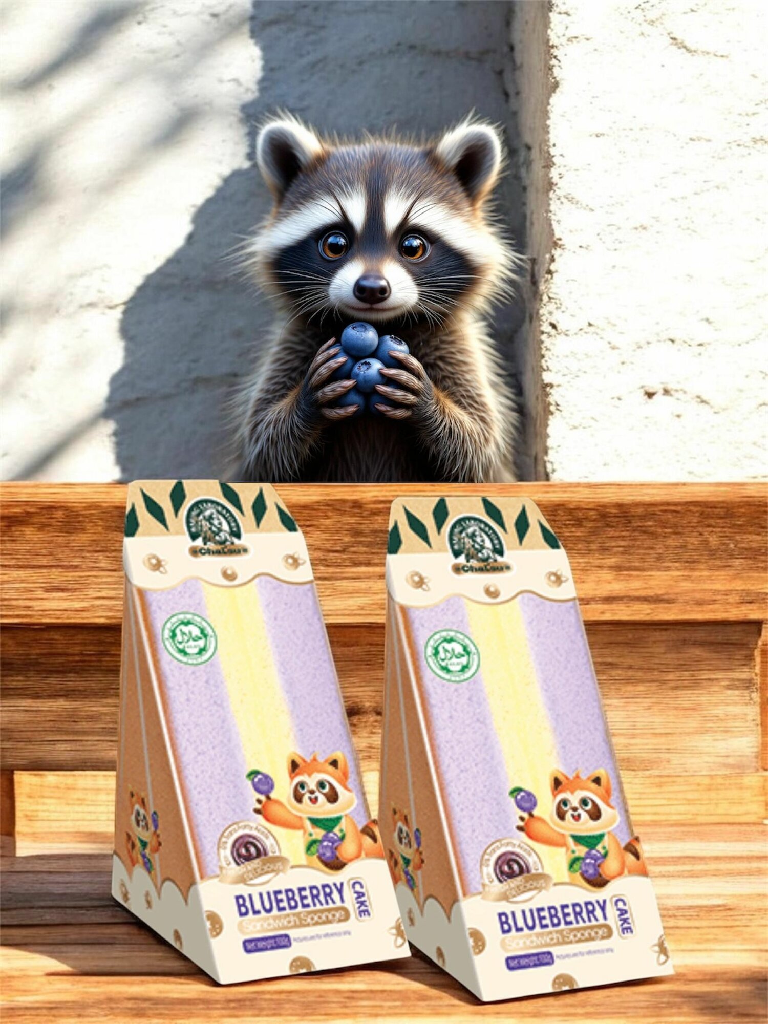 Chalsu Трехслойное пирожное-сэндвич с черничным вкусом 2 шт х100 гр