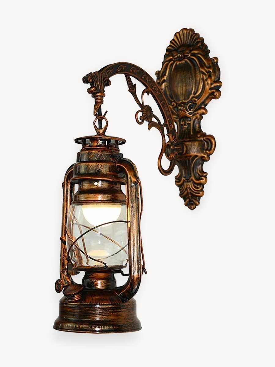 Винтажный светодиодный настенный светильник сарайный фонарь ретро керосиновый европейский антикварный St