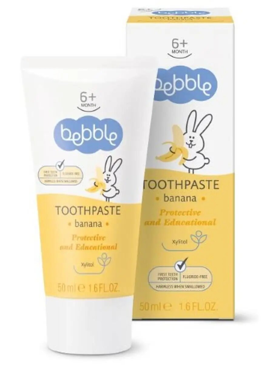 Bebble зубная паста детская с ароматом банана 50 мл
