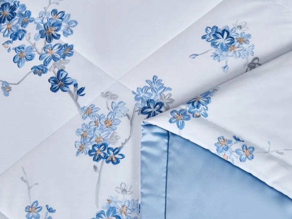 Одеяло летнее ASABELLA 2132-OM евро, размер 200*220, голубой