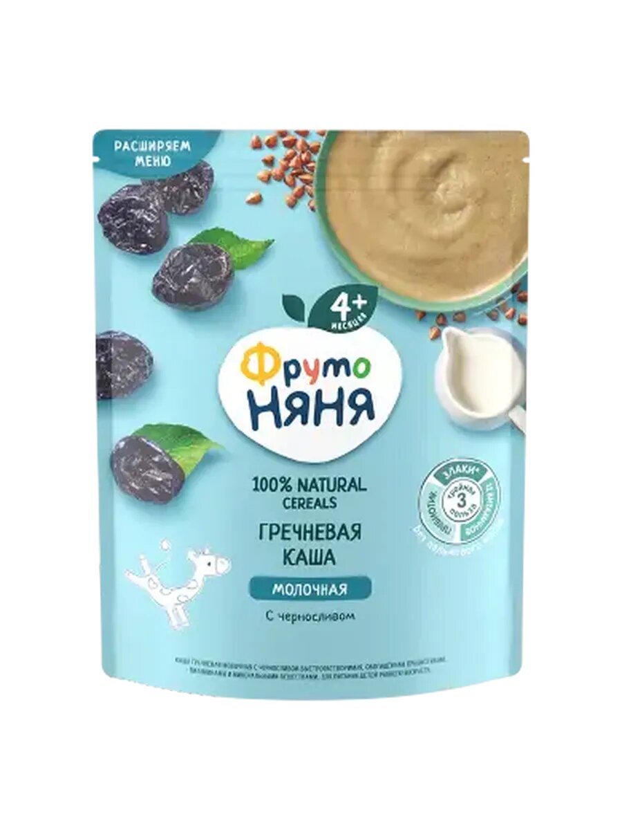 ФрутоНяня Каша молочная Гречневая/чернослив 200г