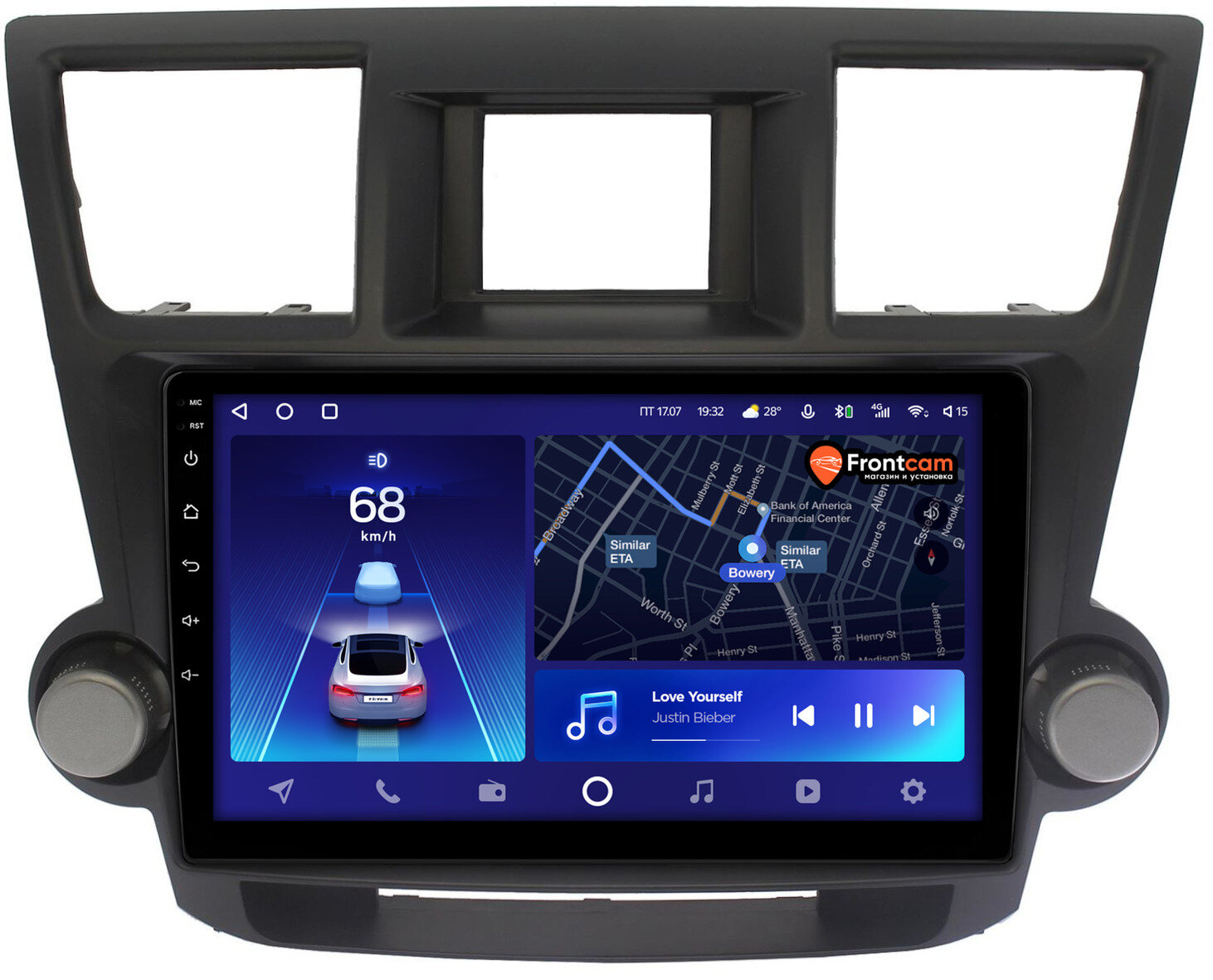 Штатная магнитола Toyota Highlander (U40) 2007-2013 (тип 2) Teyes CC2 PLUS 6/128 10" RM-1087 Android 10 (4G-SIM, DSP, QLed)