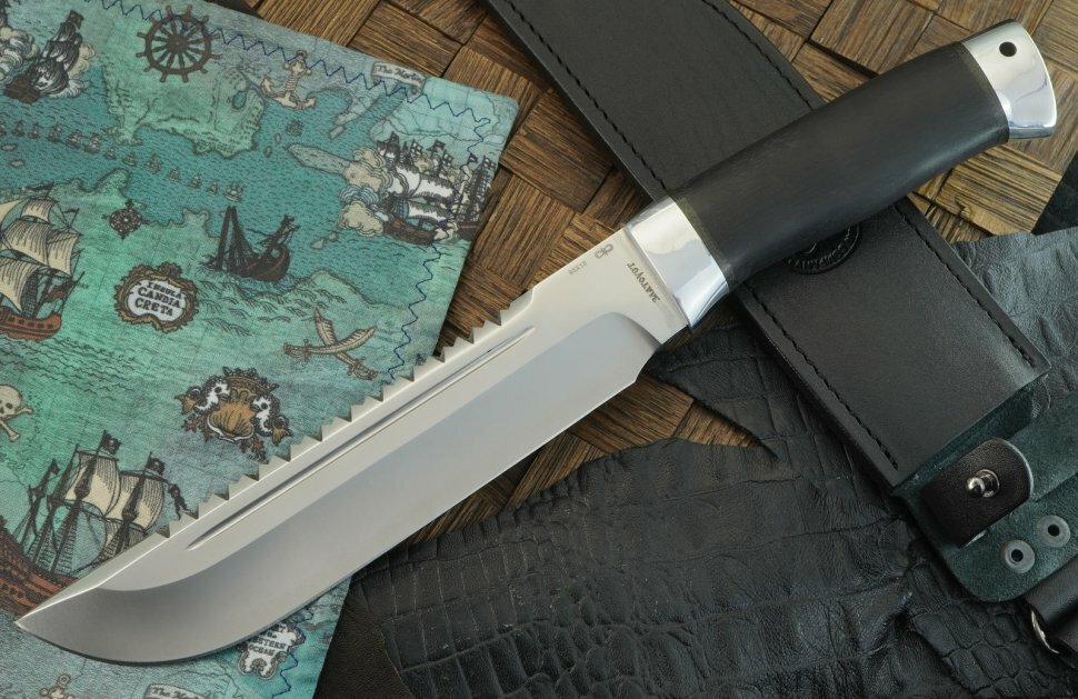 Нож с фиксированным клинком АиР Робинзон-1, сталь 95х18, рукоять граб