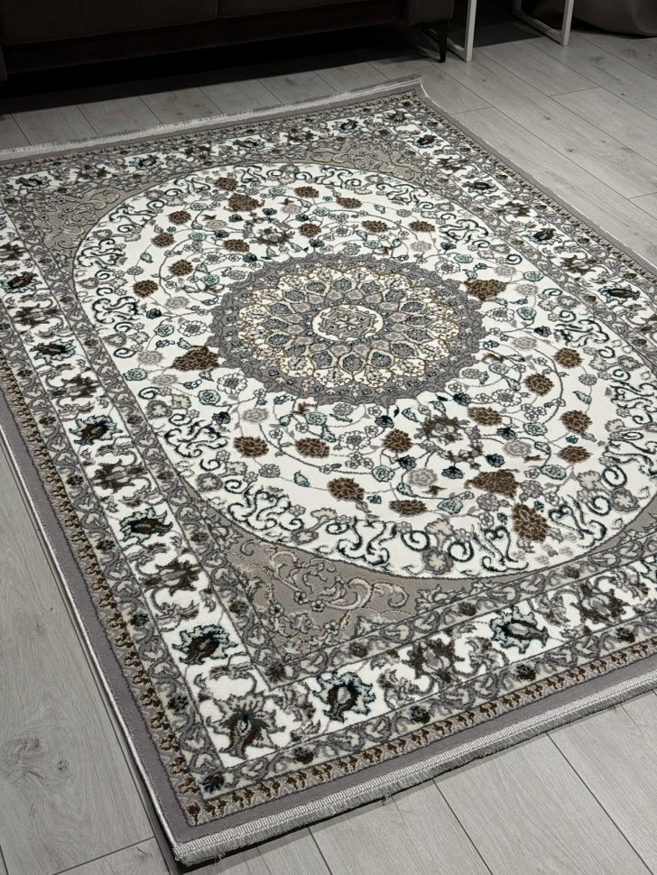 Ковер F611 - GRAY-BLUE - Прямоугольник - коллекция HALIF (2.4 х 3.4 м)