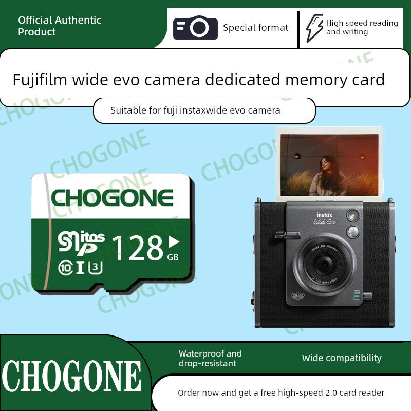 128GB SDXC UHS-I Высокоскоростная карта памяти для фотоаппарата Fuji WIDE EVO, быстрая запись/чтение, надежное