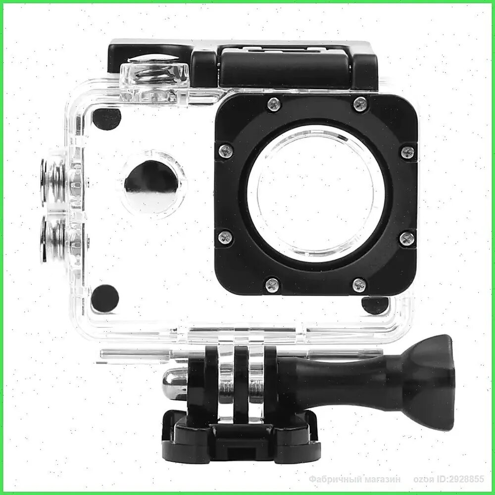 Аквабокс для экшн камеры Eken, SJCAM SJ4000/SJ5000, защита до 20 метров, черный/белый, пластик