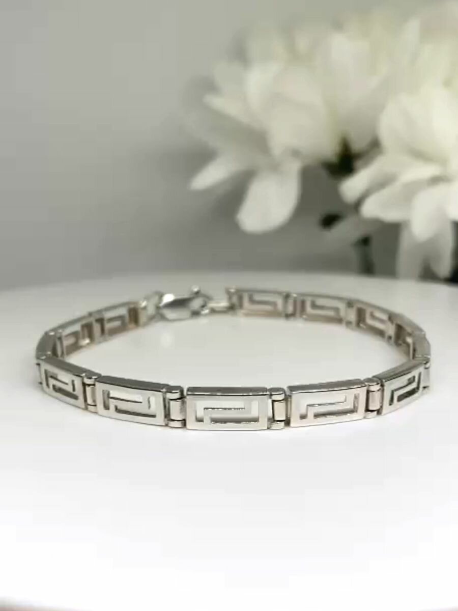 Браслет, серебро, 925 проба, родирование