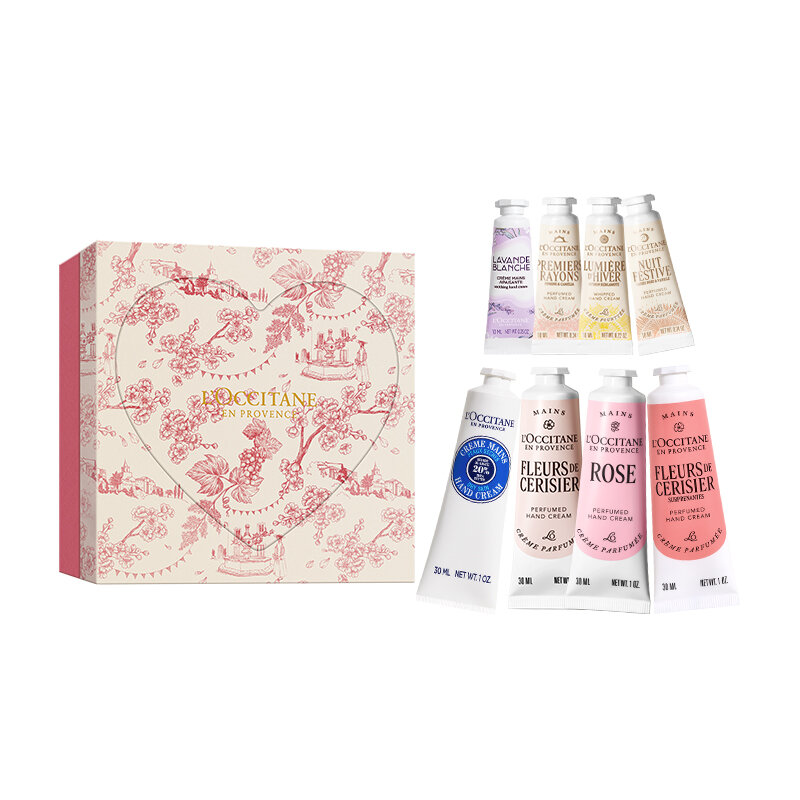 Набор кремов для рук унисекс L'OCCITANE, комбо уход восстанавливающий увлажняющий успокаивающий, 30мл, 3/4/8 шт.
