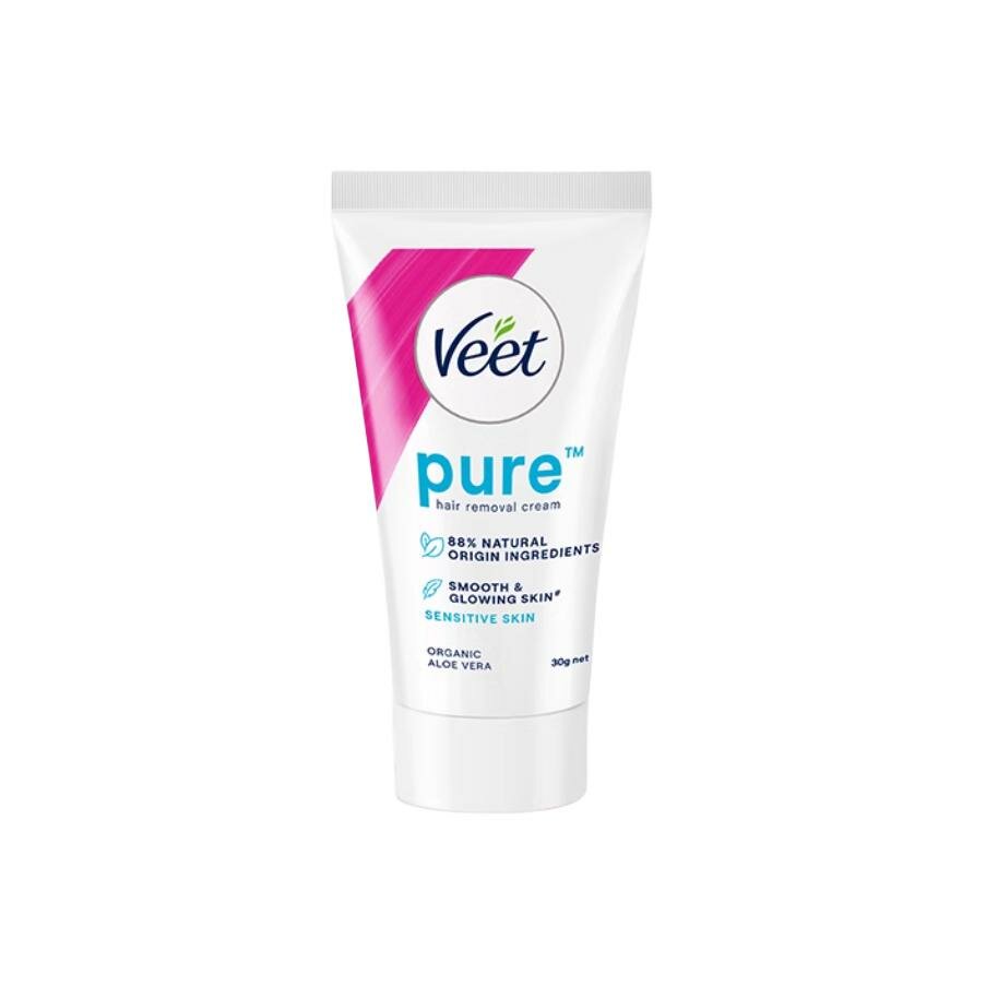 Крем для депиляции подмышек унисекс VEET Pure увлажняющий нежный без черных точек, 200 мл