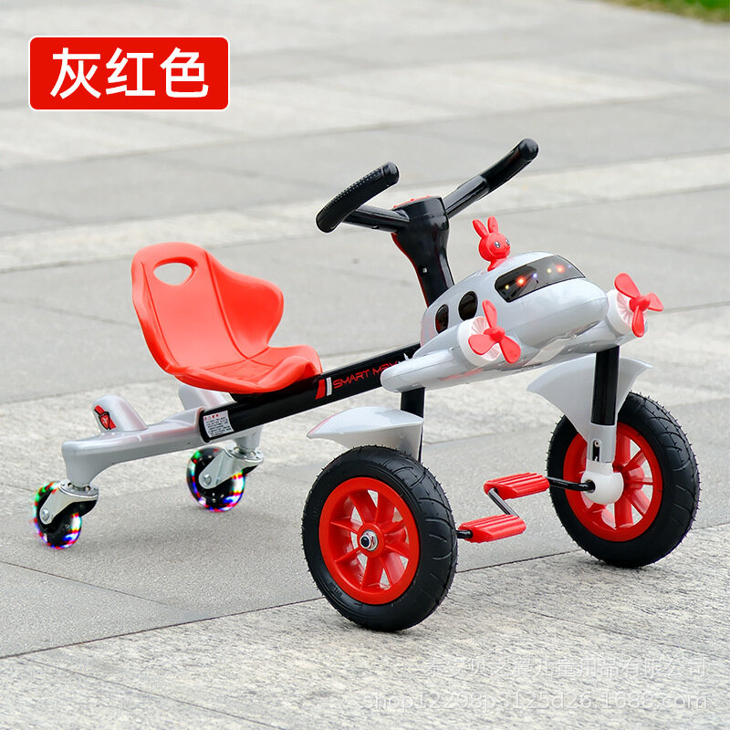 Детский педальный автомобиль Sam's Drift Car, популярный детский автомобиль-самолет для мальчиков и девочек, позволяет кататься и дрифтить с поворотом хвостовой части, четырехколесный автомобиль.