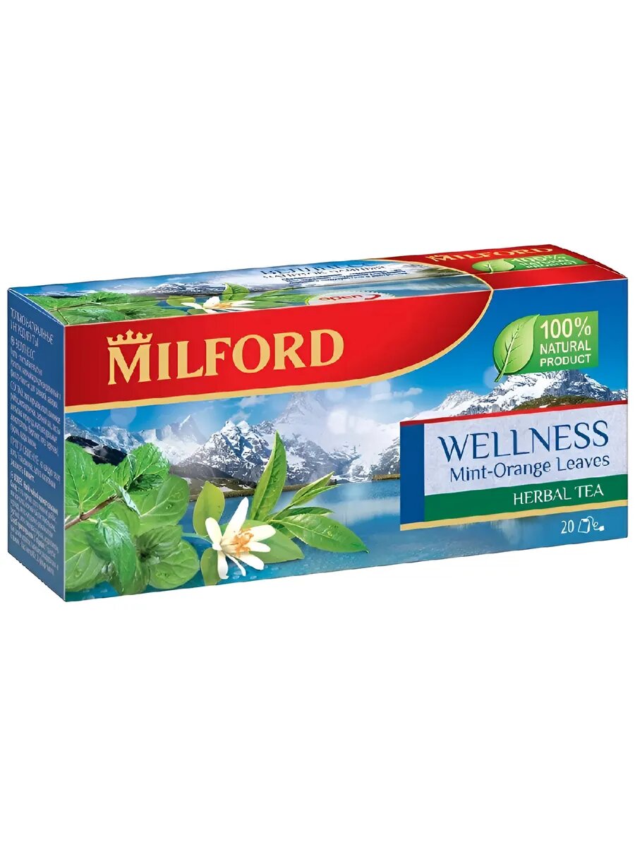 Чай MILFORD Травянной пакетированный Велнесс (20 пакетиков) 40г