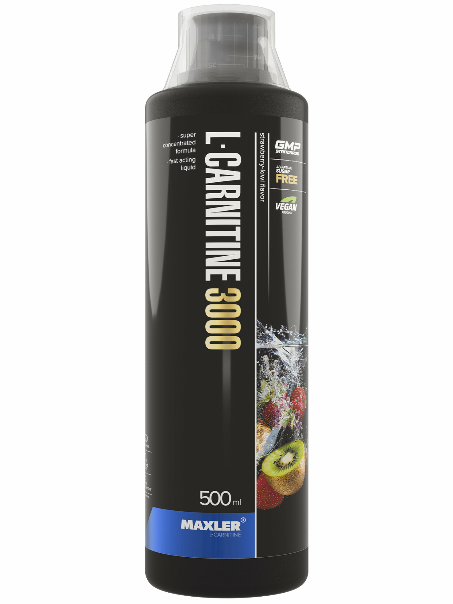 Л-Карнитин жидкий веганский Maxler L-Carnitine 3000 mg - 500 мл, клубника-киви