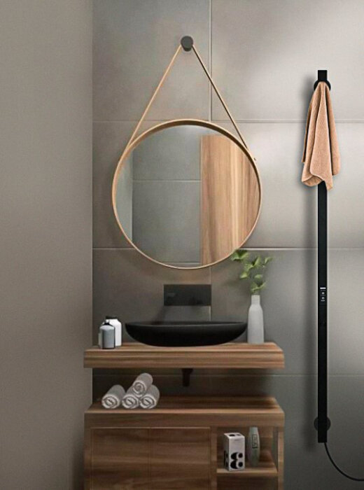 Полотенцесушитель электрический Indigo Style Pro LSPRE120-3BRRt черный муар