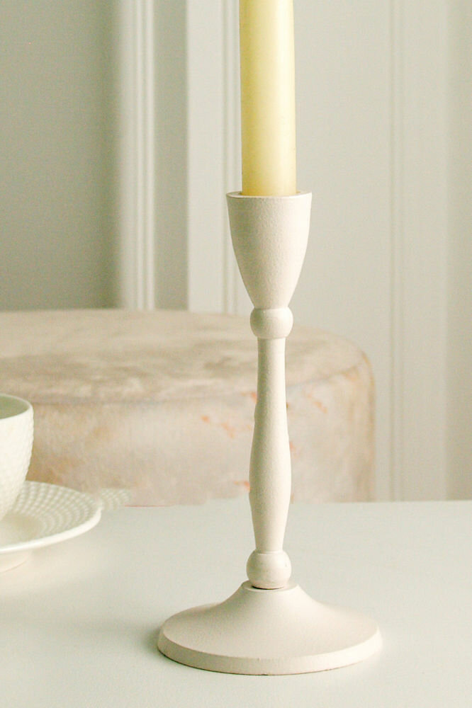 Подсвечник готье, металл, молочный, 17 см, Koopman International A98807590