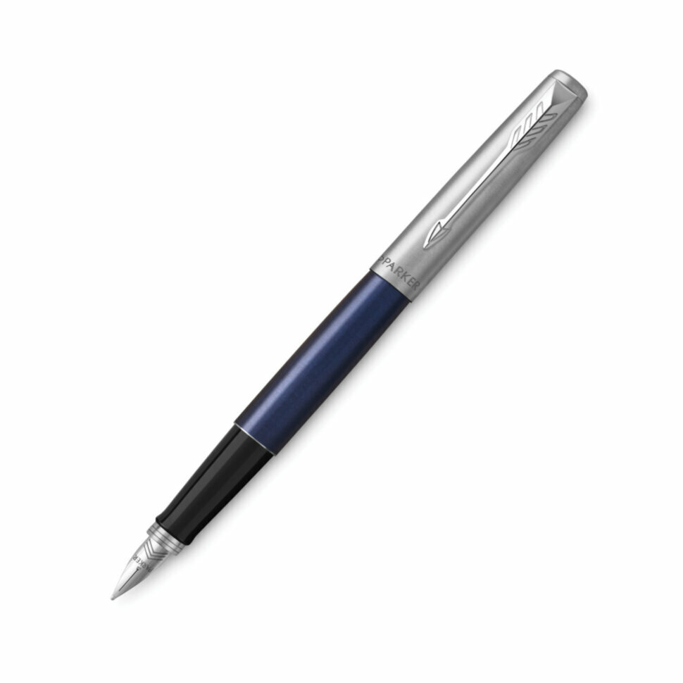 Ручка перьевая PARKER "Jotter Royal Blue CT", корпус синий, детали из нержавеющей стали, синяя, 2030950, 142942