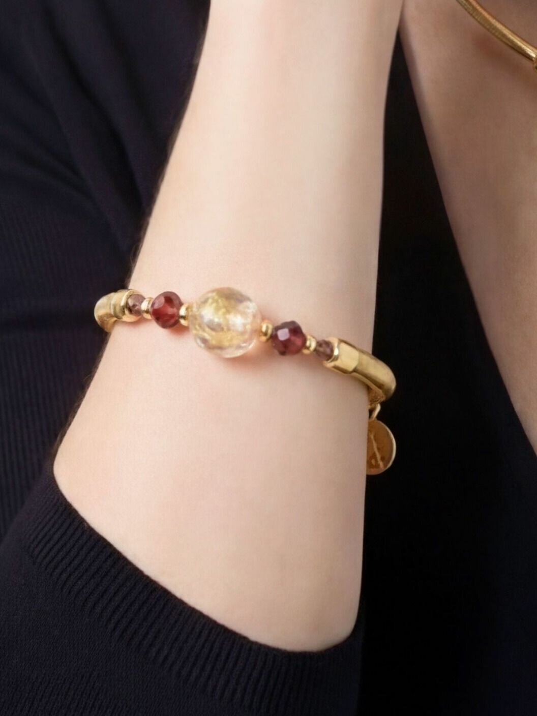 Браслет, стекло, муранское стекло