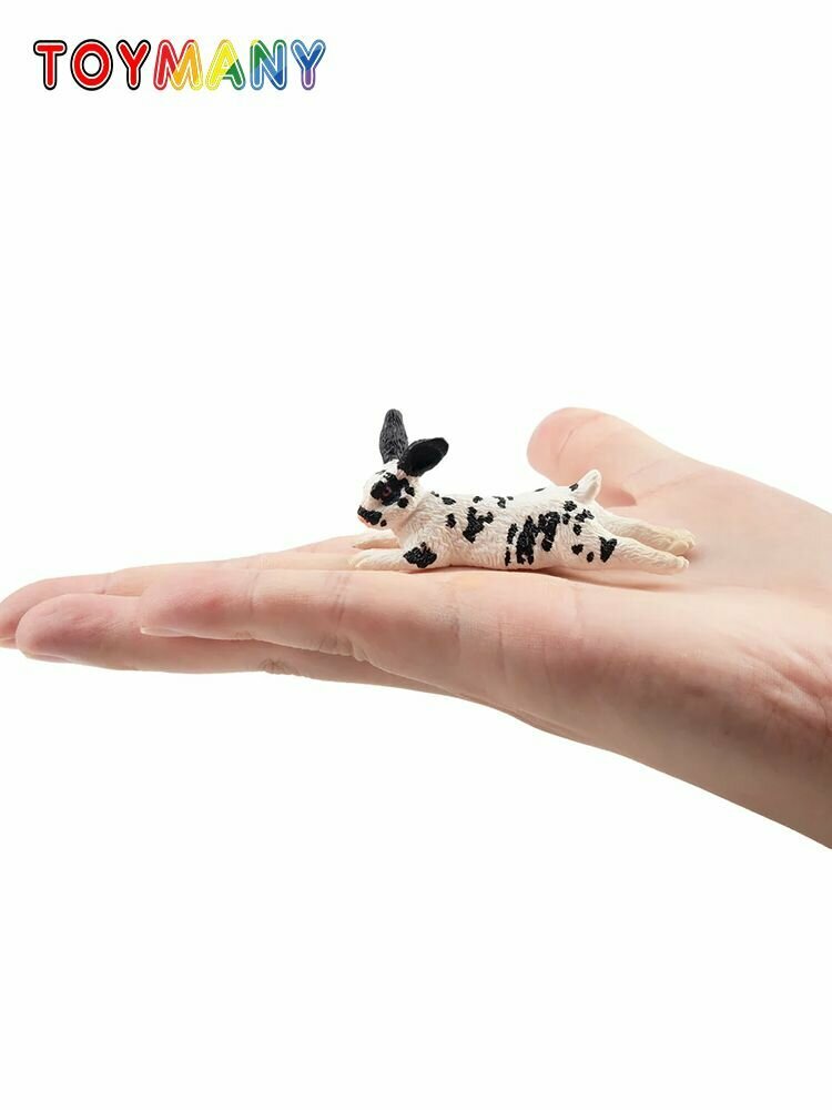 Toymany животное фигурка, Английский пятнистый кролик, детский подарок и коллекция