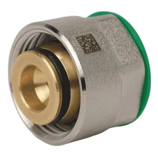 Резьбозажимное соединение Rehau RAUTITAN Stabil НГ ЕК, 3/4", 20 x 2,9, латунь, НГ - никелированная, для труб stabil