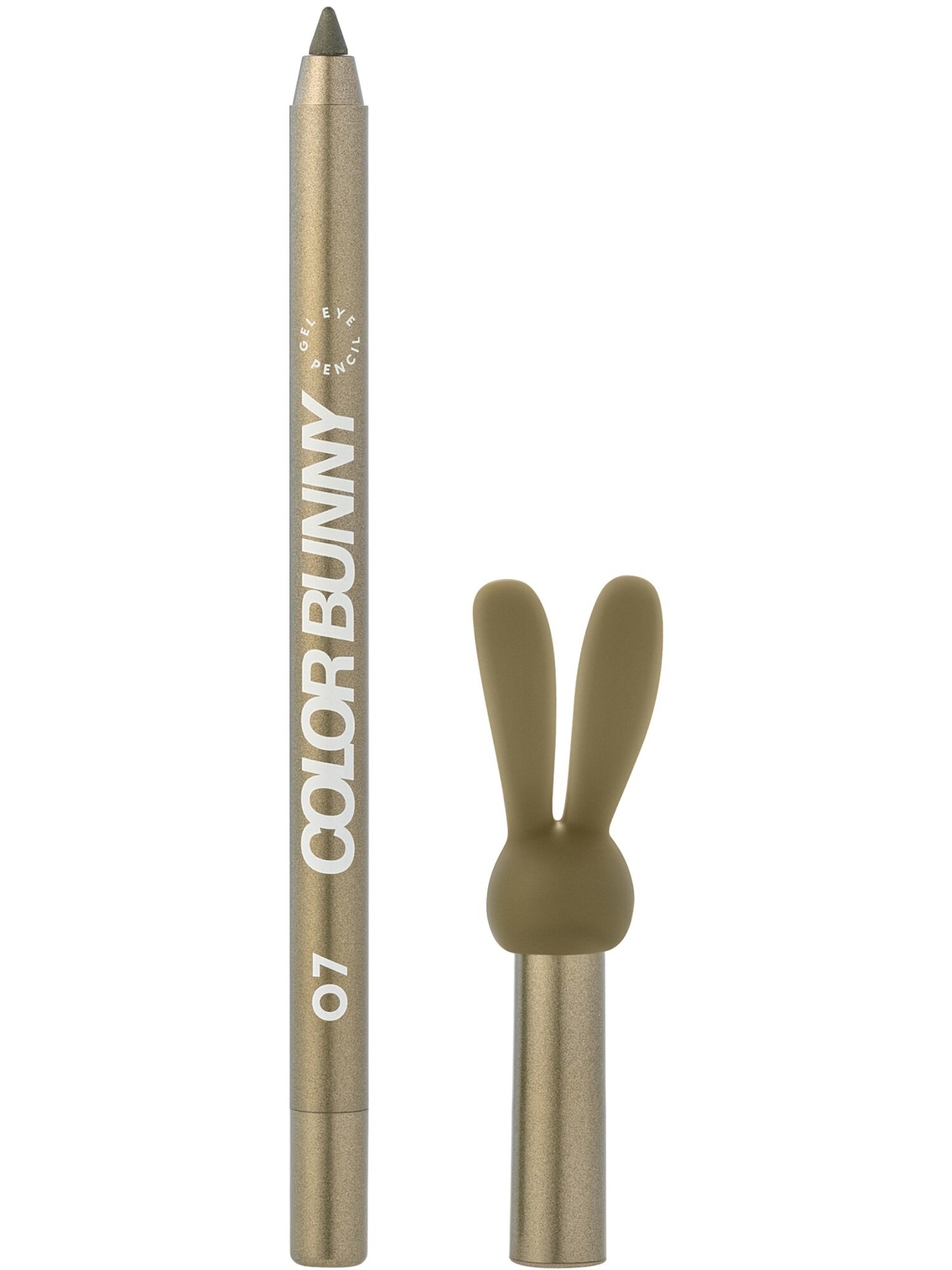 Карандаш для глаз Love Generation Color Bunny гелевый, стойкий, насыщенный, тон 07, оливковый с золотым шиммером, 1,3 г