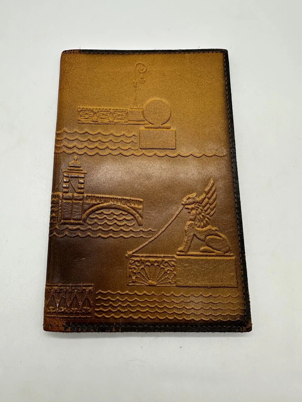 Винтажный кошелёк Ленинград СССр 1970 год кожа великолепный