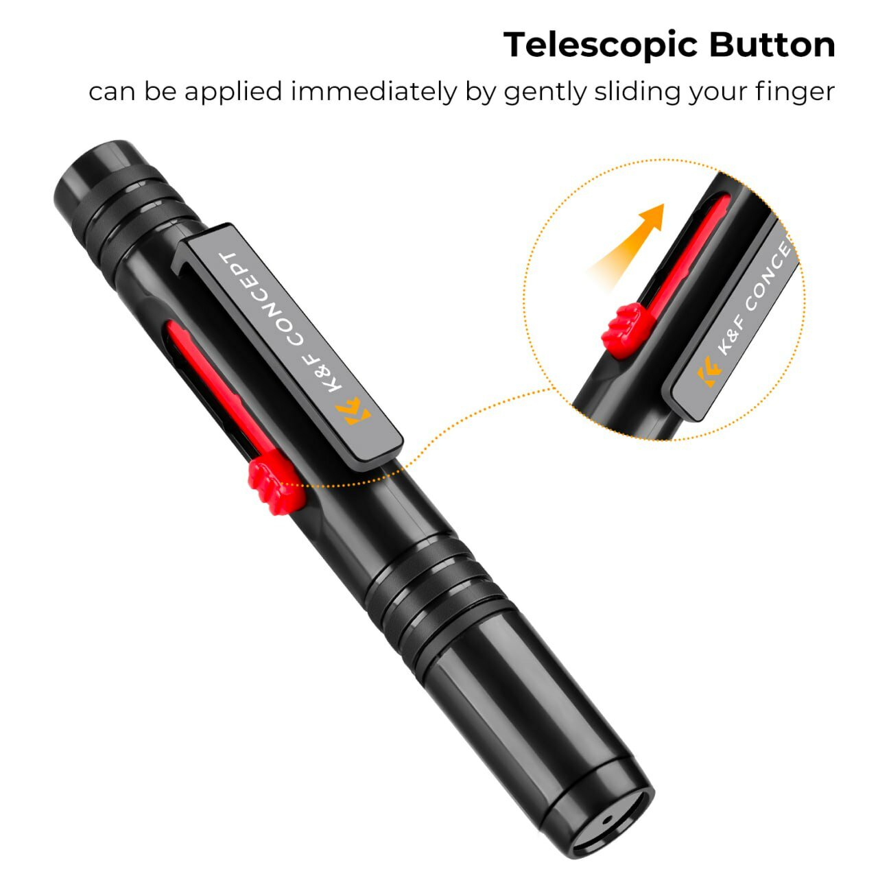 Чистящий карандаш для оптики K&F Concept двойной наконечник и мягкая щетка (SKU.1691)