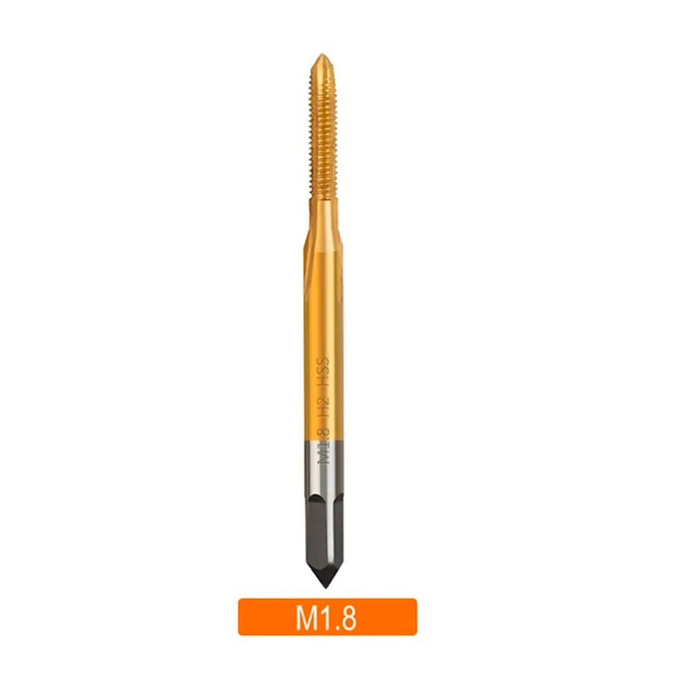 Метчики для резьбы M1 M1.2 M1.4 M1.6 M1.7 M1.8 HSS с титановым покрытием