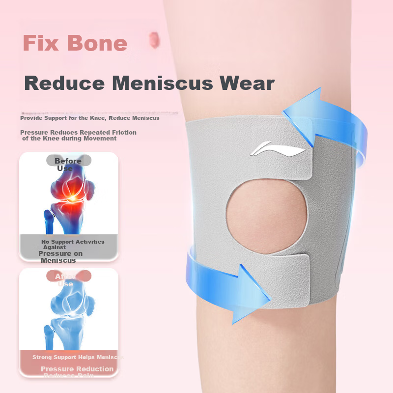 LI-NING Knee Brace for Men and Women, Patella Support for Running, Hiking, Badminton, Arthritis, Sports Injury, Knee Protector
