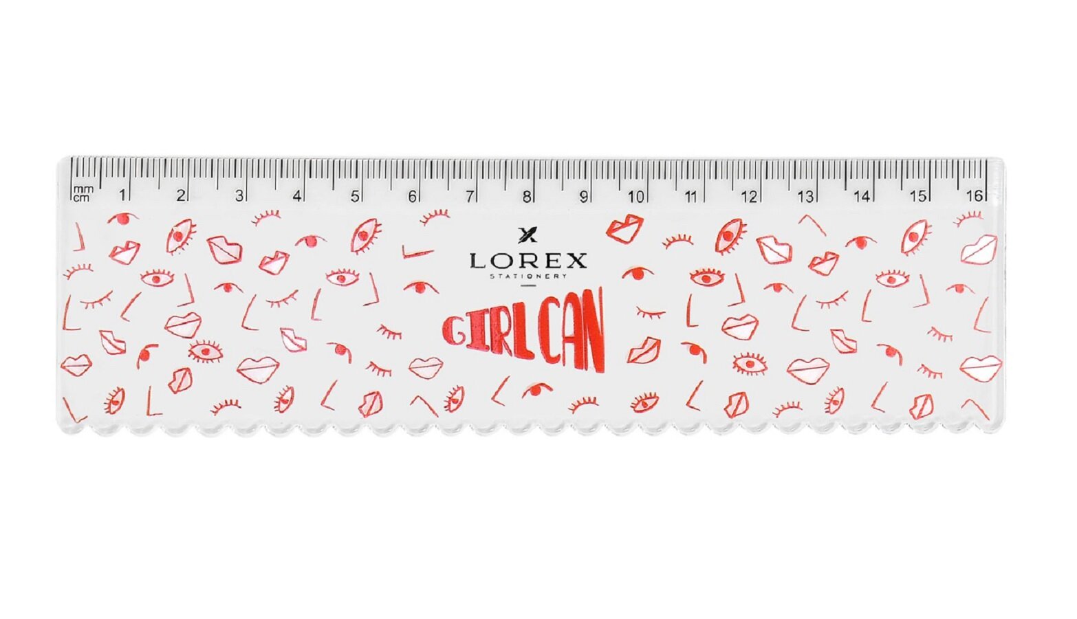 Линейка LOREX "Boys Tears", пластик, с принтом, 16см, европодвес 1 шт