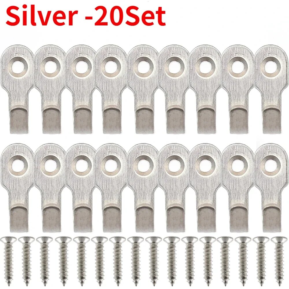 Крючки для ключей Silver -20Set, серый