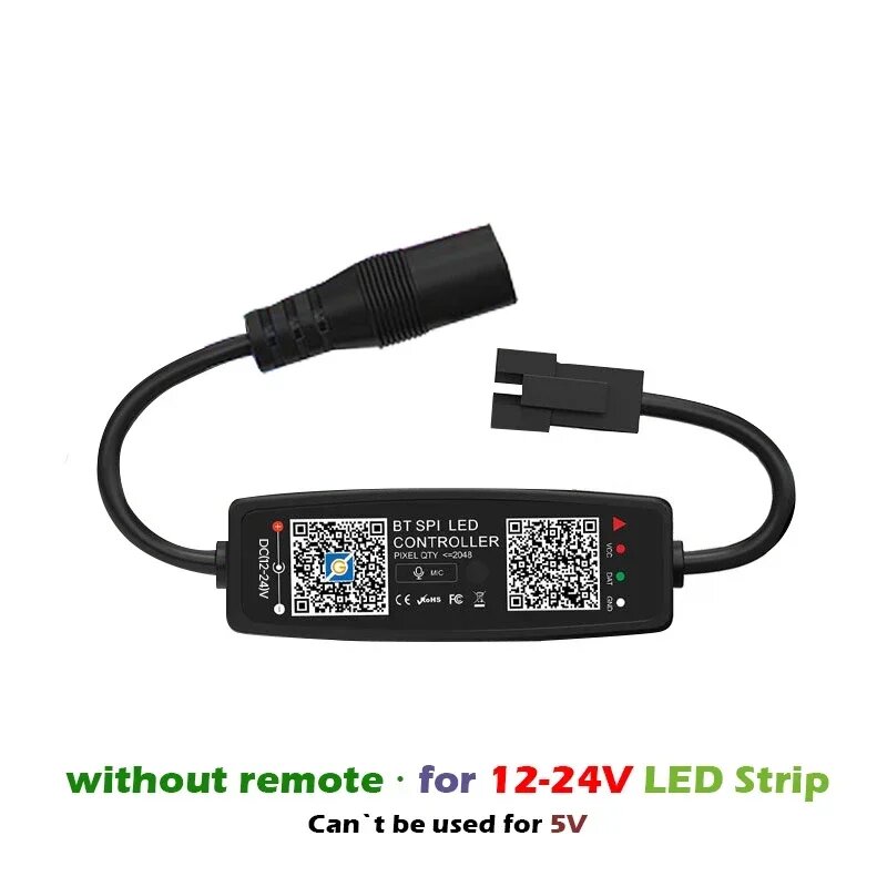 Bluetooth контроллер для LED ленты 12-24V, без пульта