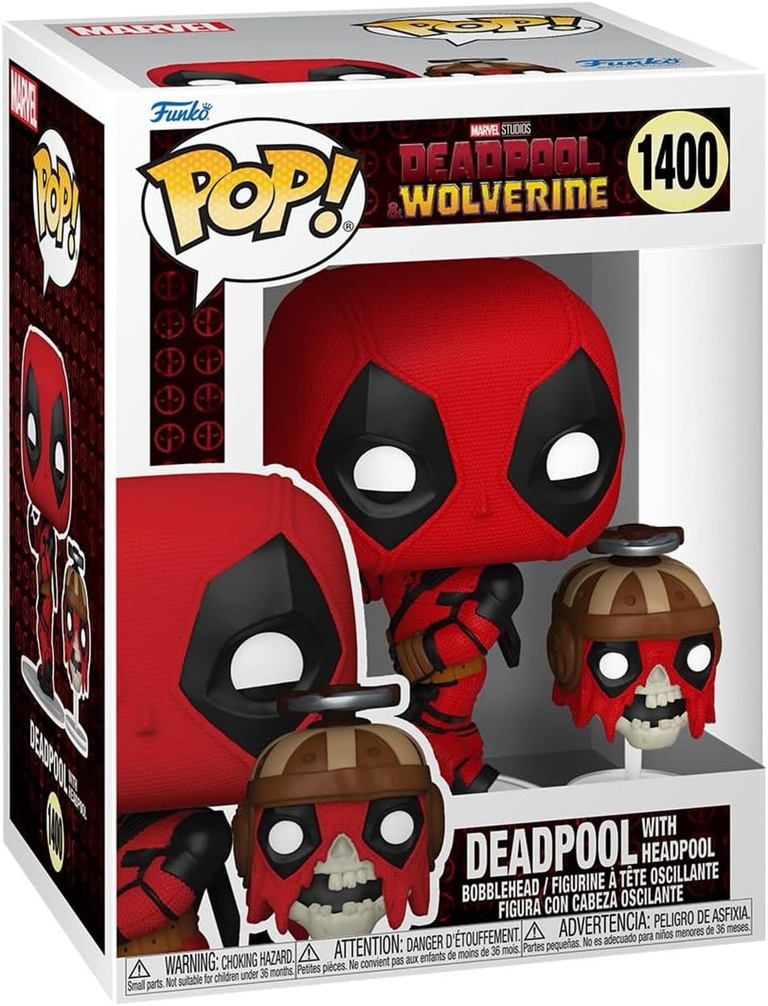 Фигурки Funko Pop - Коллекционная фигурка MARVEL Deadpool & Wolverine Дэдпул с Хэдпулом - Фанко 1400
