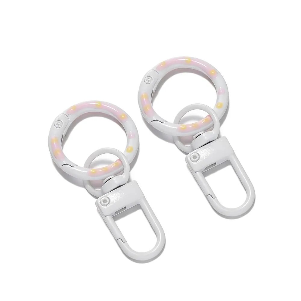 Брелочных колец с карабином,23.5*50 мм,1шт, Цвет белый