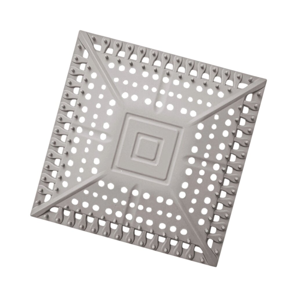 Квадратная силиконовая крышка для слива в полу-серый