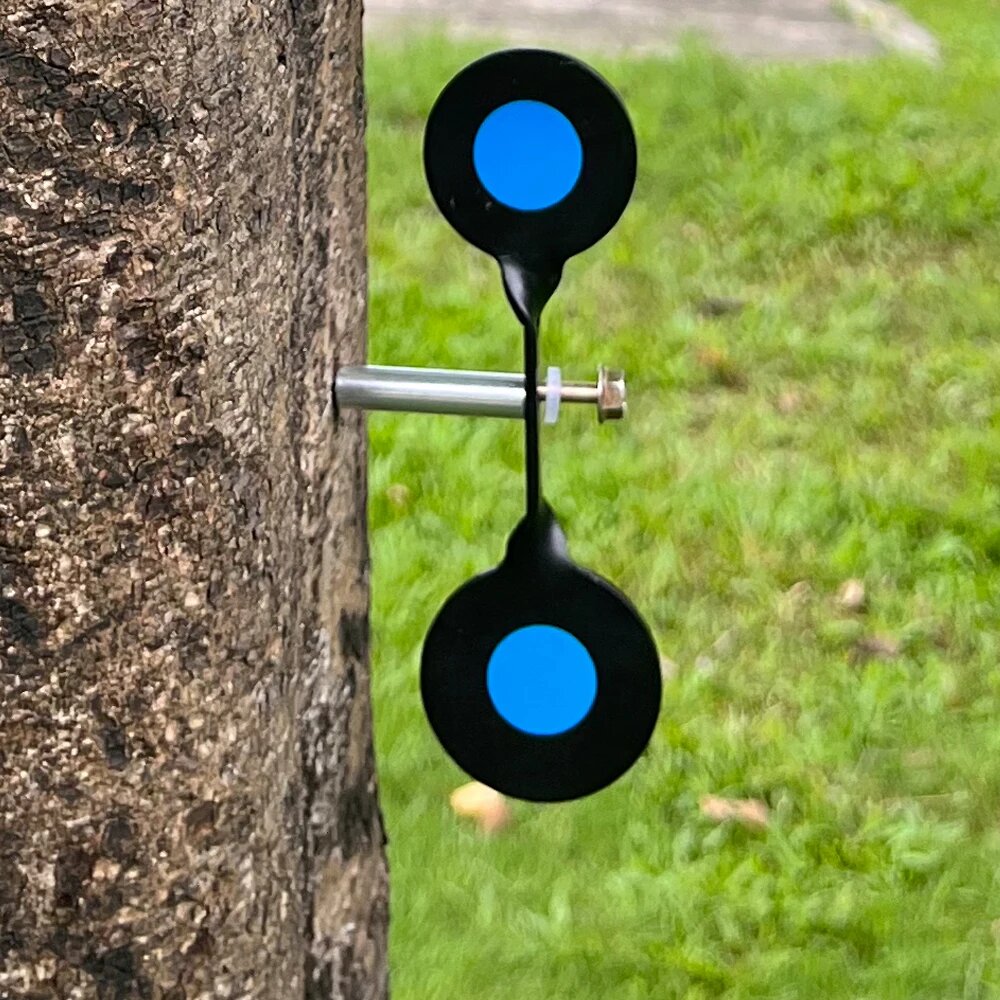 Стальной спиннер для охоты и стрельбы, трехцветный вариант, желтые, синие, зеленые наклейки, простая упаковка, рогатка, пневматический пистолет