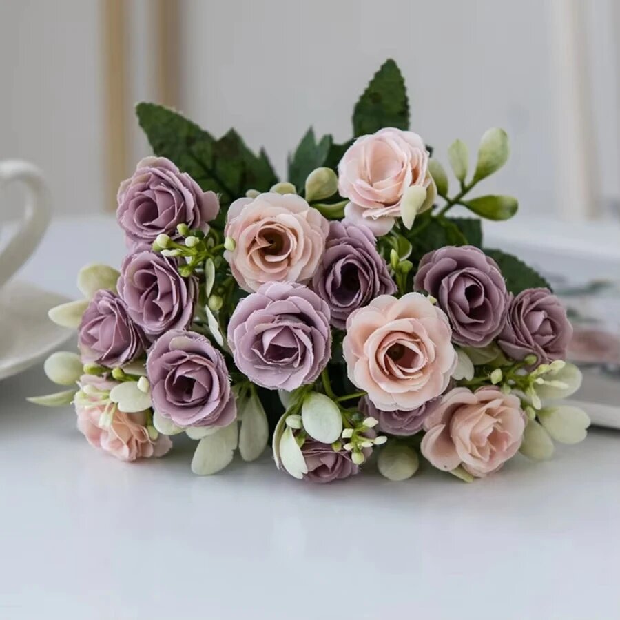 Букет искусственных роз, цвет 5, 1 pc