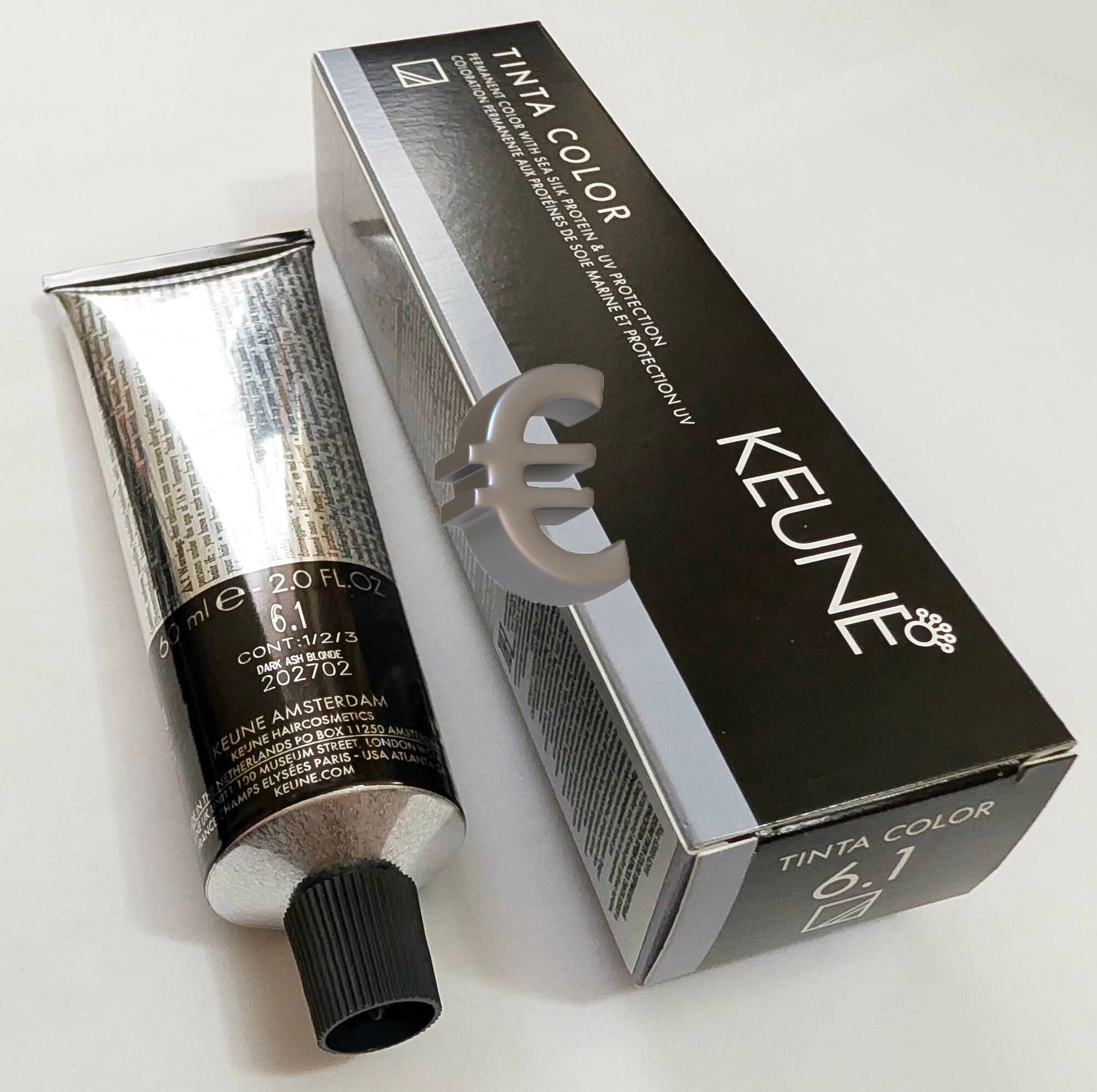 Keune Tinta Color 6.1 Темный блондин пепельный Стойкая краска для волос 60 мл