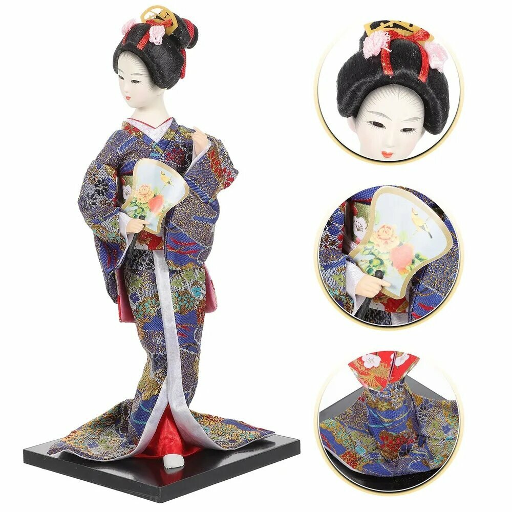 Кукла Кабуки Гейша, Японская Миниатюра, Украшение Для Стола, 1 Шт
