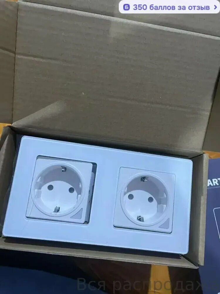 Умная розетка WiFi встраиваемая с USB и Type-C, Алиса, Яндекс, Умный дом белая двойная