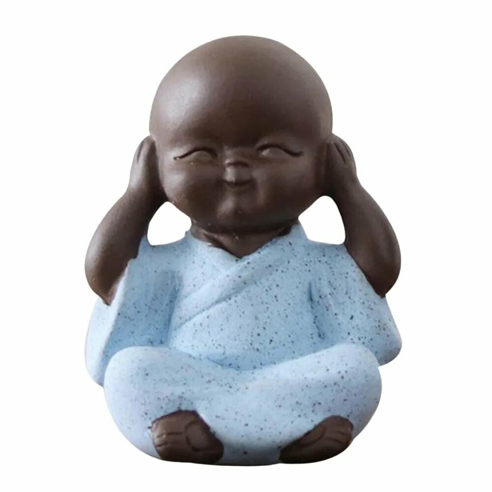 Фигурка для чайной церемонии бежево-серый