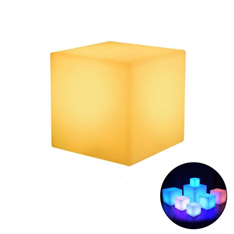 Светящийся куб-табурет с LED, 10
