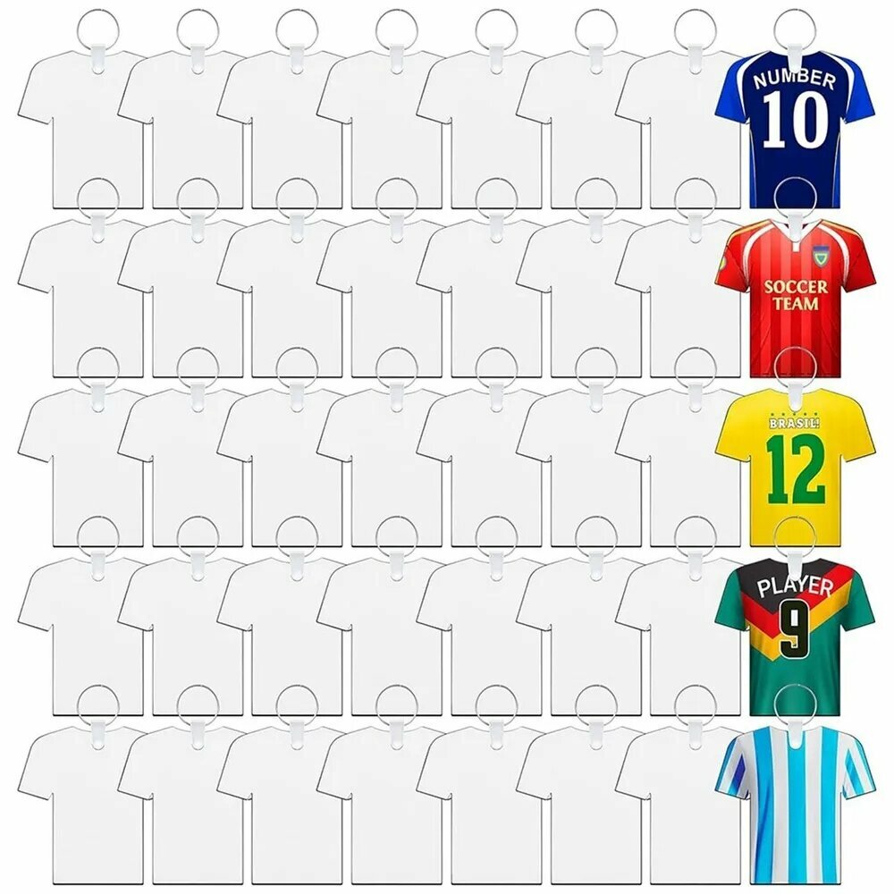 120 шт, сублимационные брелки-заготовки, двусторонние теплопередачи, МДФ, брелоки для ключей, футбол