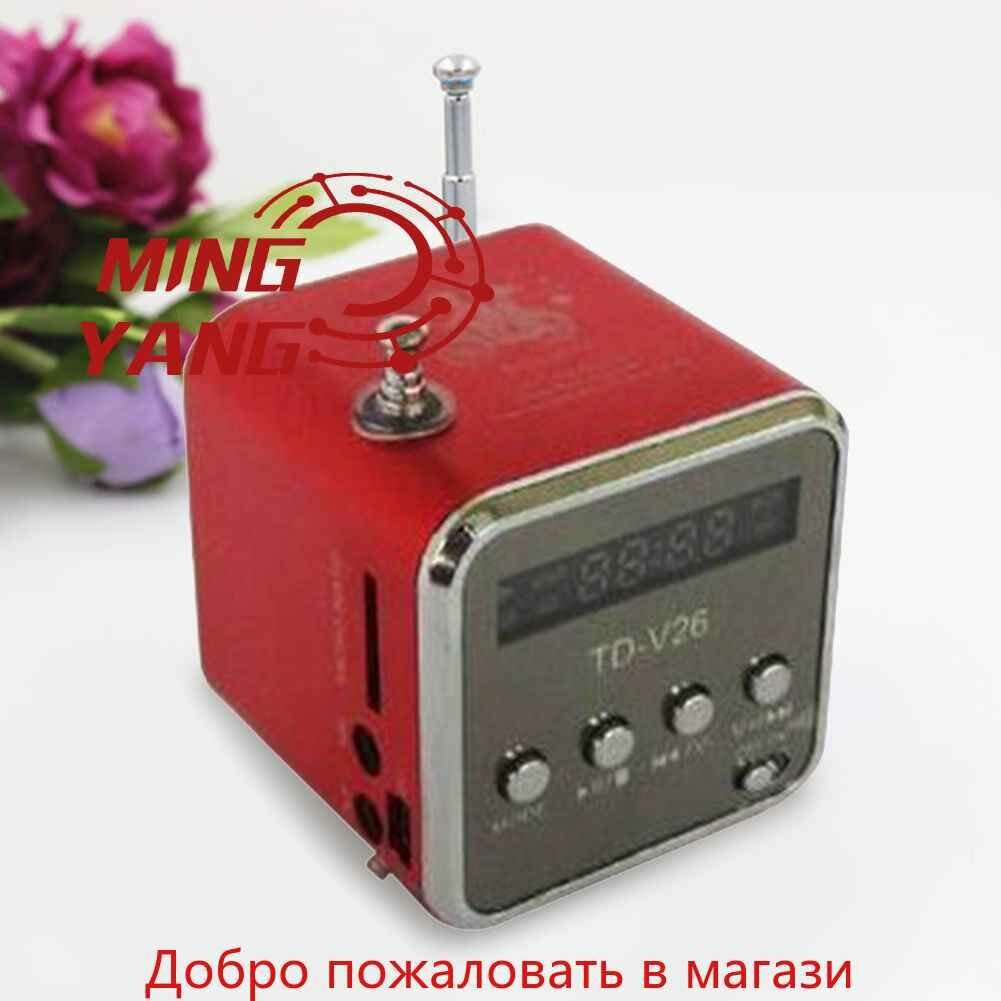 TD-V26 Цифровой портативный мини FM-радиоприемник, черный