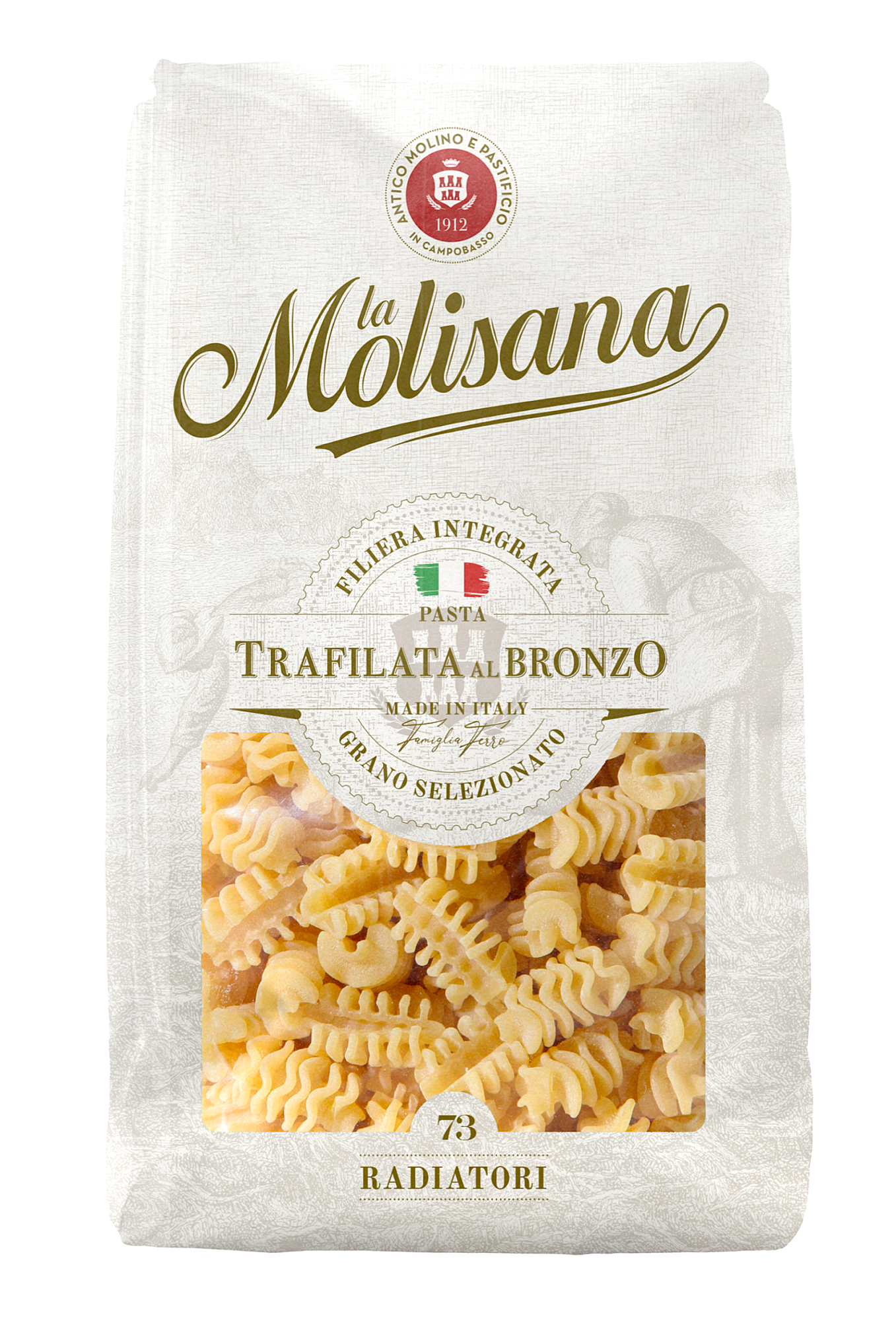 Макароны La Molisana RADIATORI Фигурные из твердых сортов пшеницы № 73, 450 г