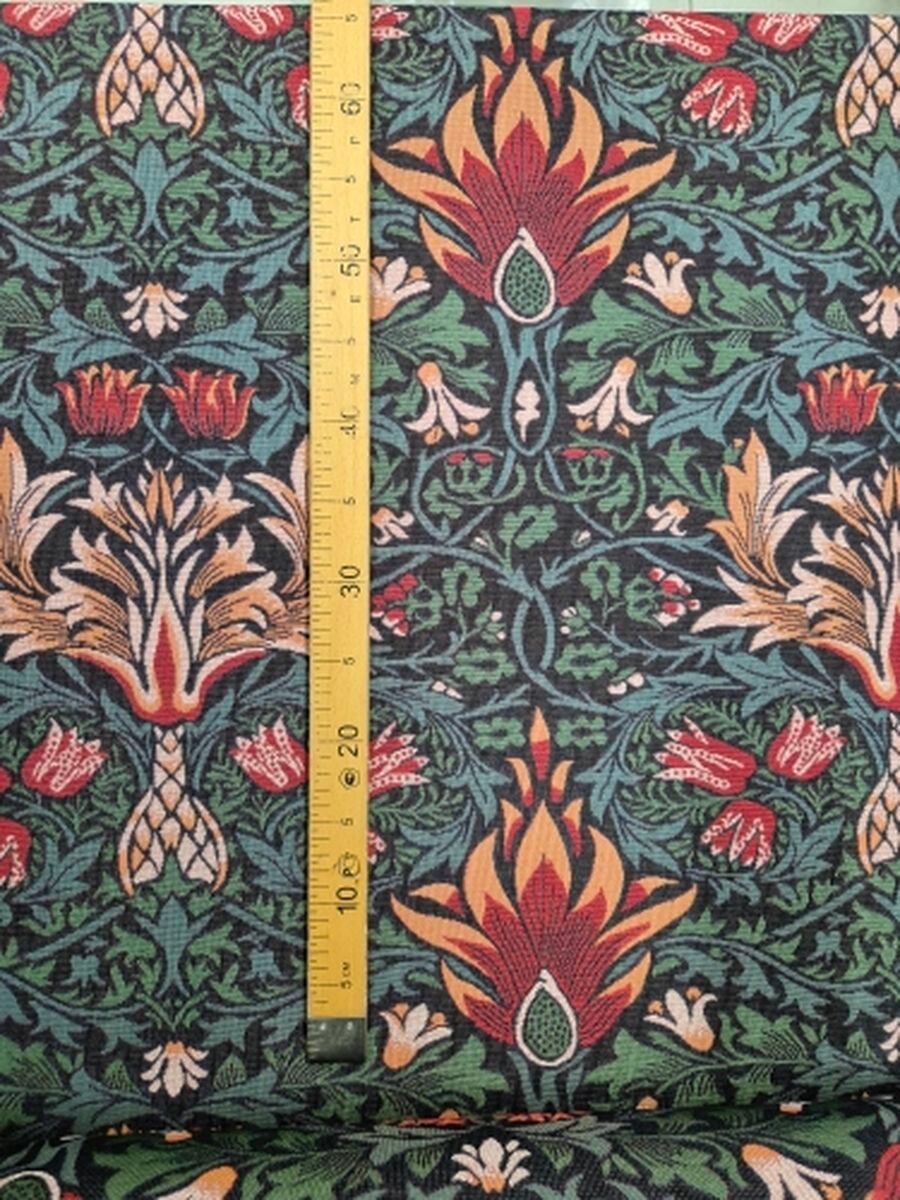 Ткань гобелен Моррис Огонь Отрез 1 м 100х280 см