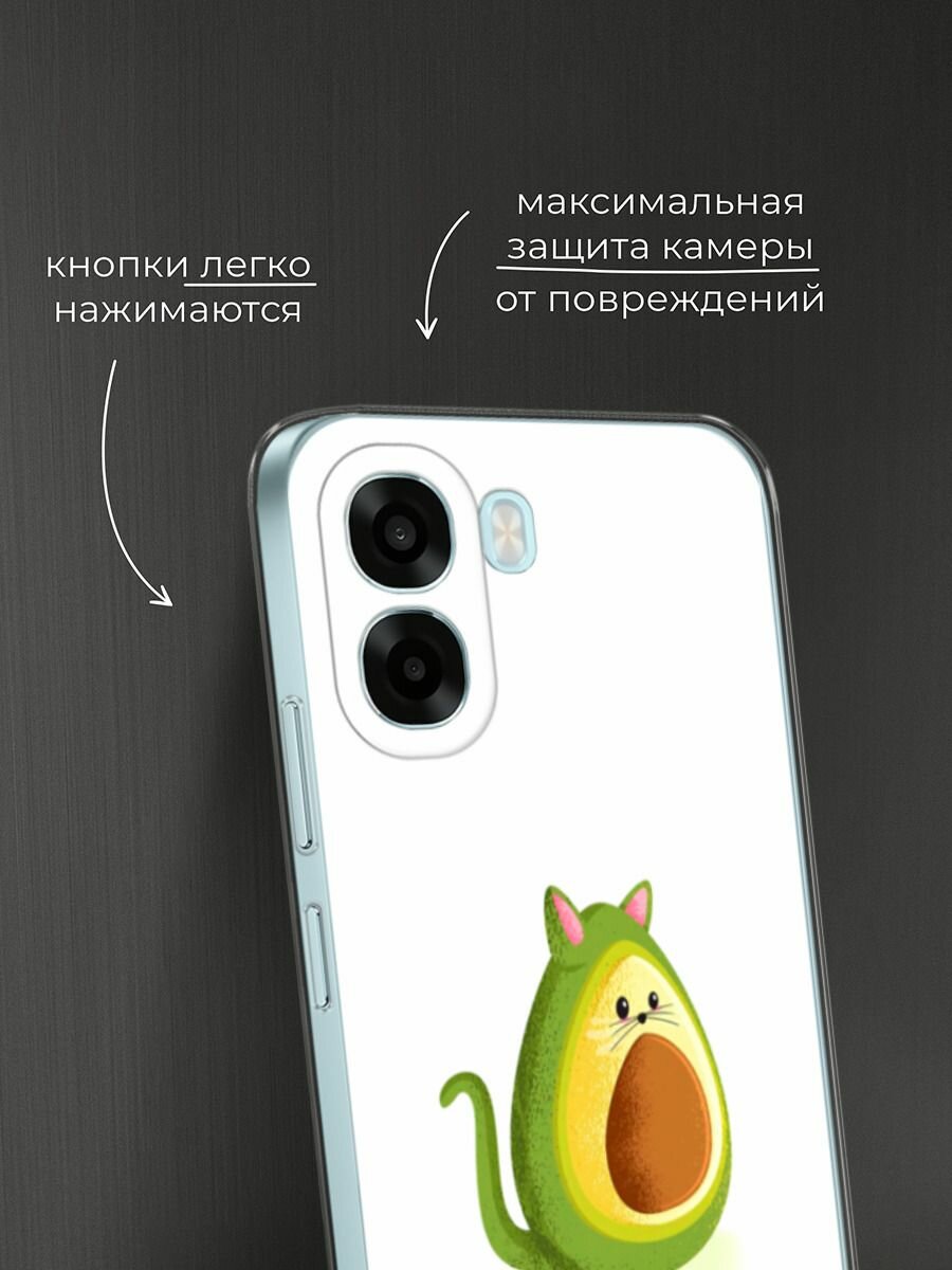 Силиконовый чехол на Oppo A6x / Оппо A6x с принтом Avocato — фото 1