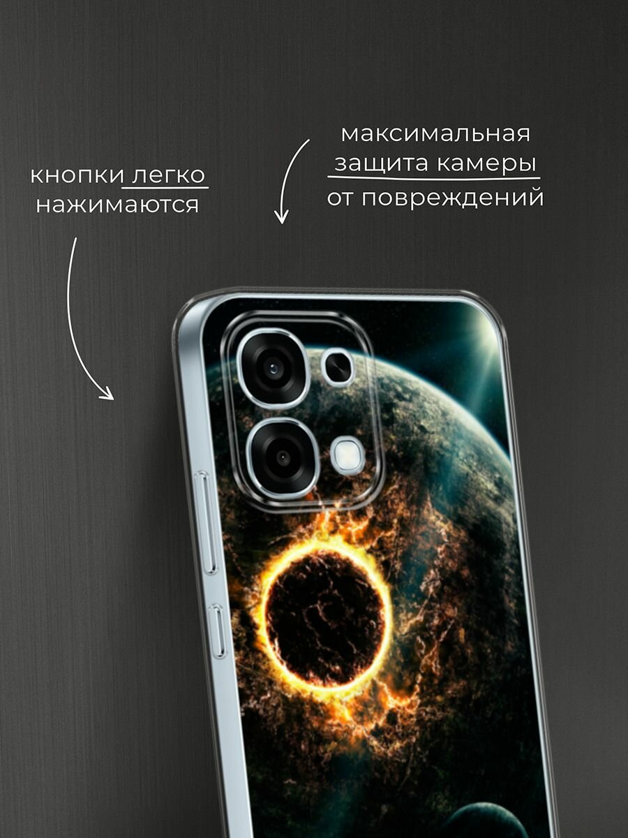 Силиконовый чехол на Oppo A6 Pro / Оппо A6 Про с принтом космос 16 — фото 1